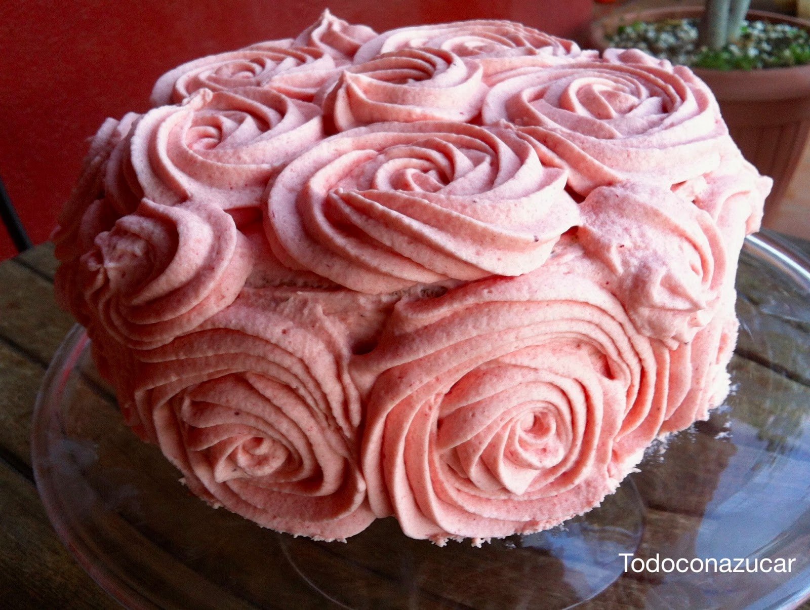 TARTA DE ROSAS. | Todo con azúcar