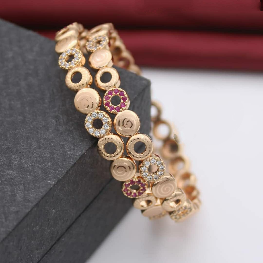 Rose gold bangles designs