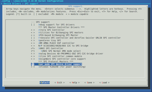 linux user mode spi dev 설정 및 통신 example c code