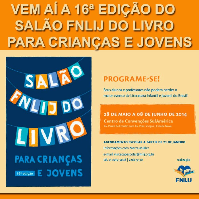 CRISTINA SÁ literatura infantil e juvenil: IMPERDÍVEL!!!! 16º SALÃO ...