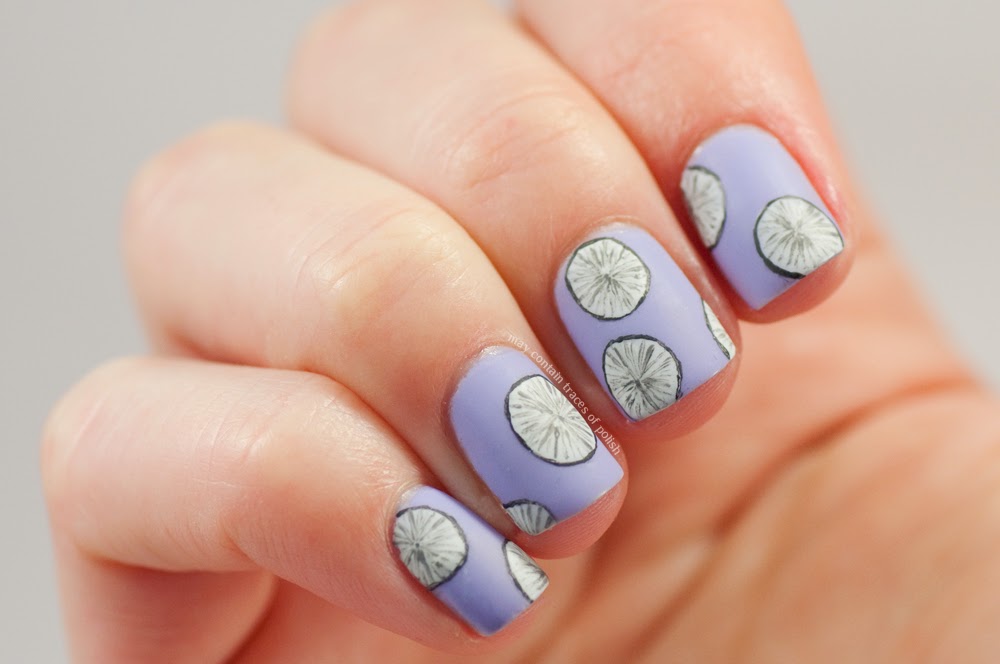 Abstract wallpaper nail art - May contain traces of polish