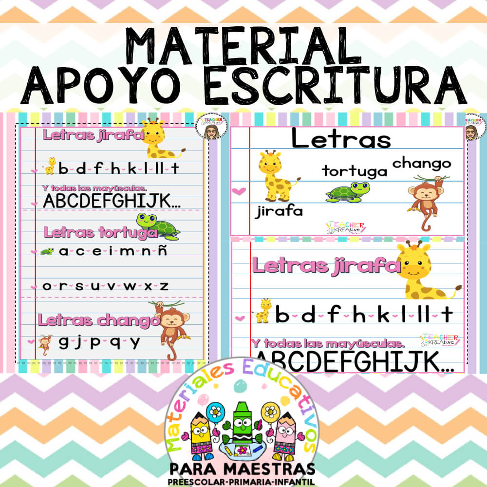 Material de Apoyo para Escritura | Materiales Educativos para Maestras