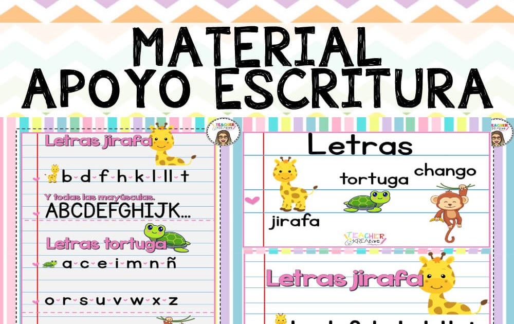 Material de Apoyo para Escritura | Materiales Educativos para Maestras