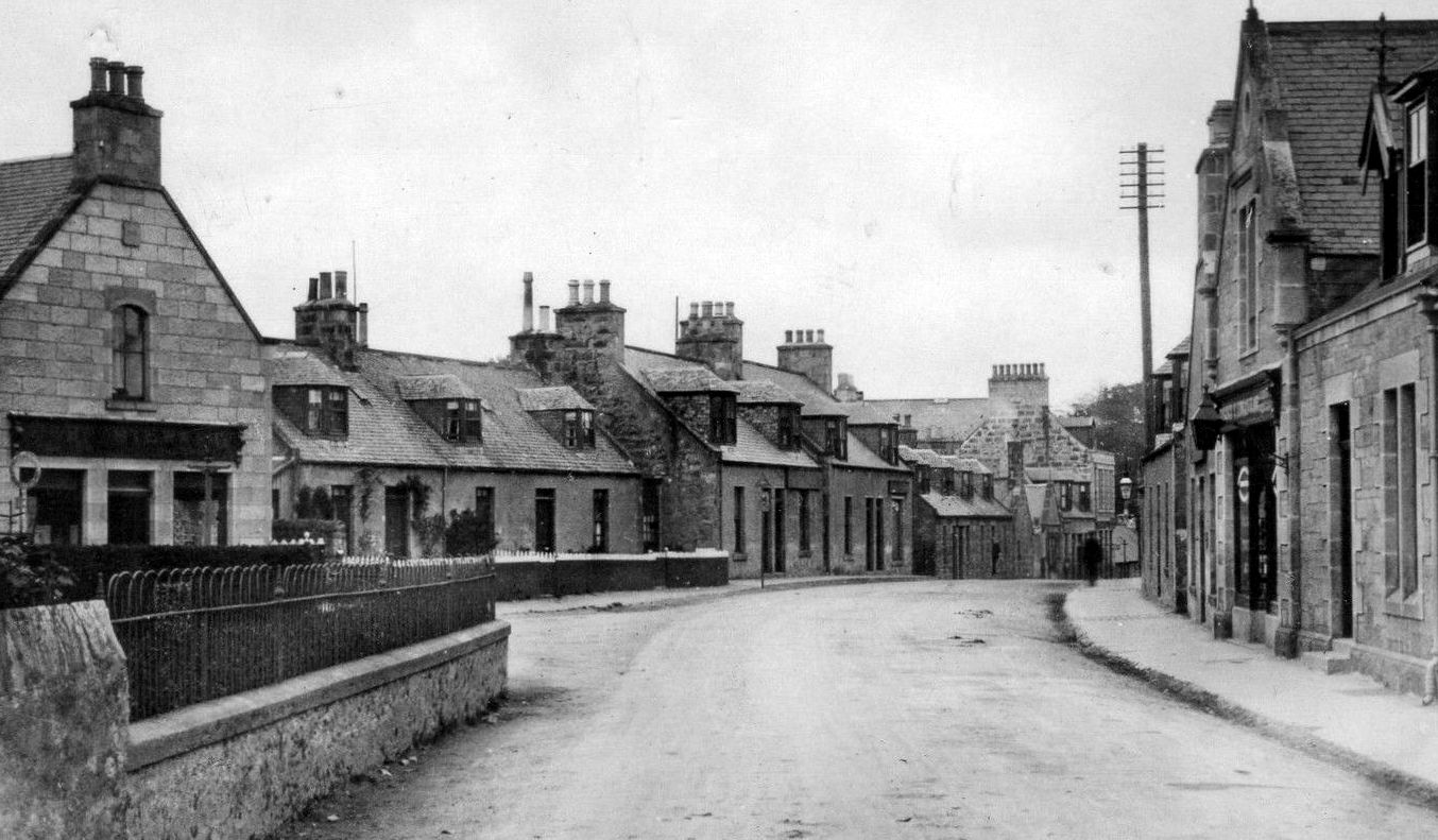 Tour Scotland: Old Photograph Commerce Street Insch Scotland