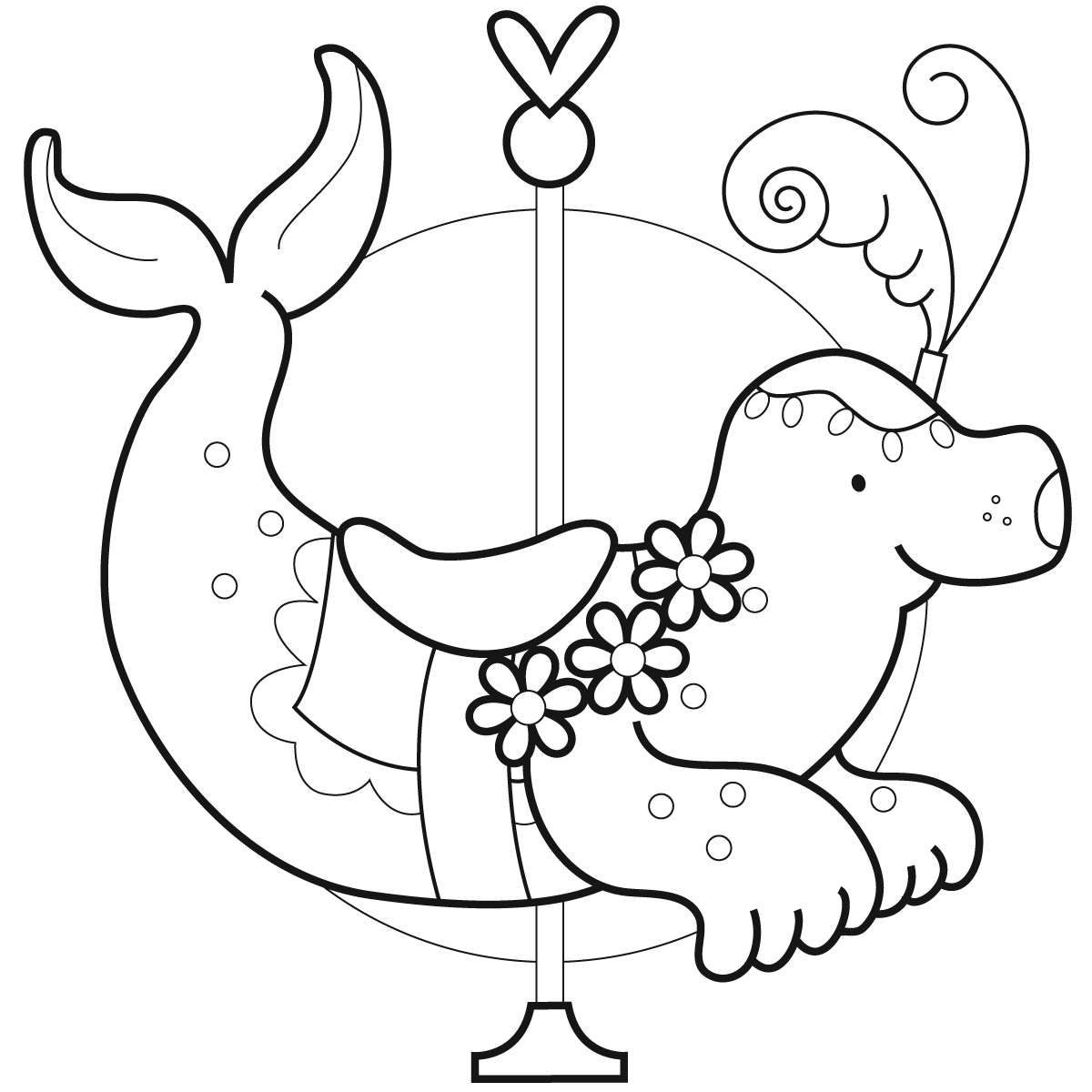 Carousel Coloring Pages