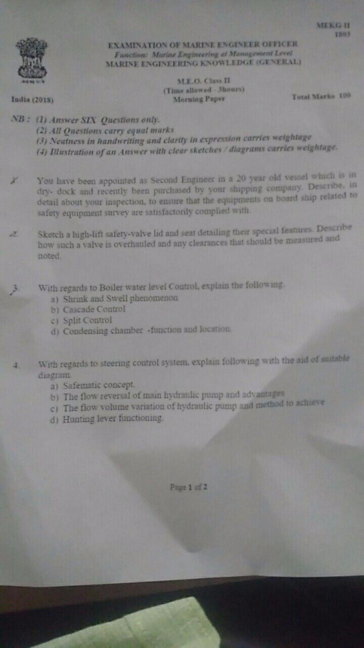 General 📓📚- MEO Class 2 Papers