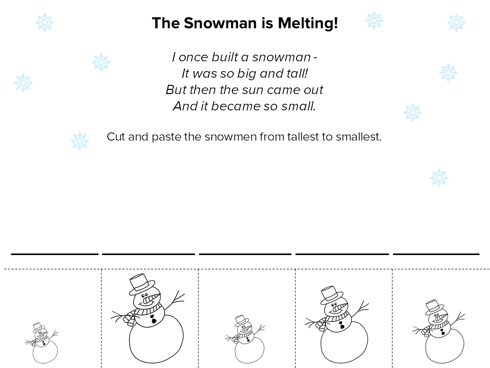 My Music and Movement Class: Teaching Preposition with Snowflakes