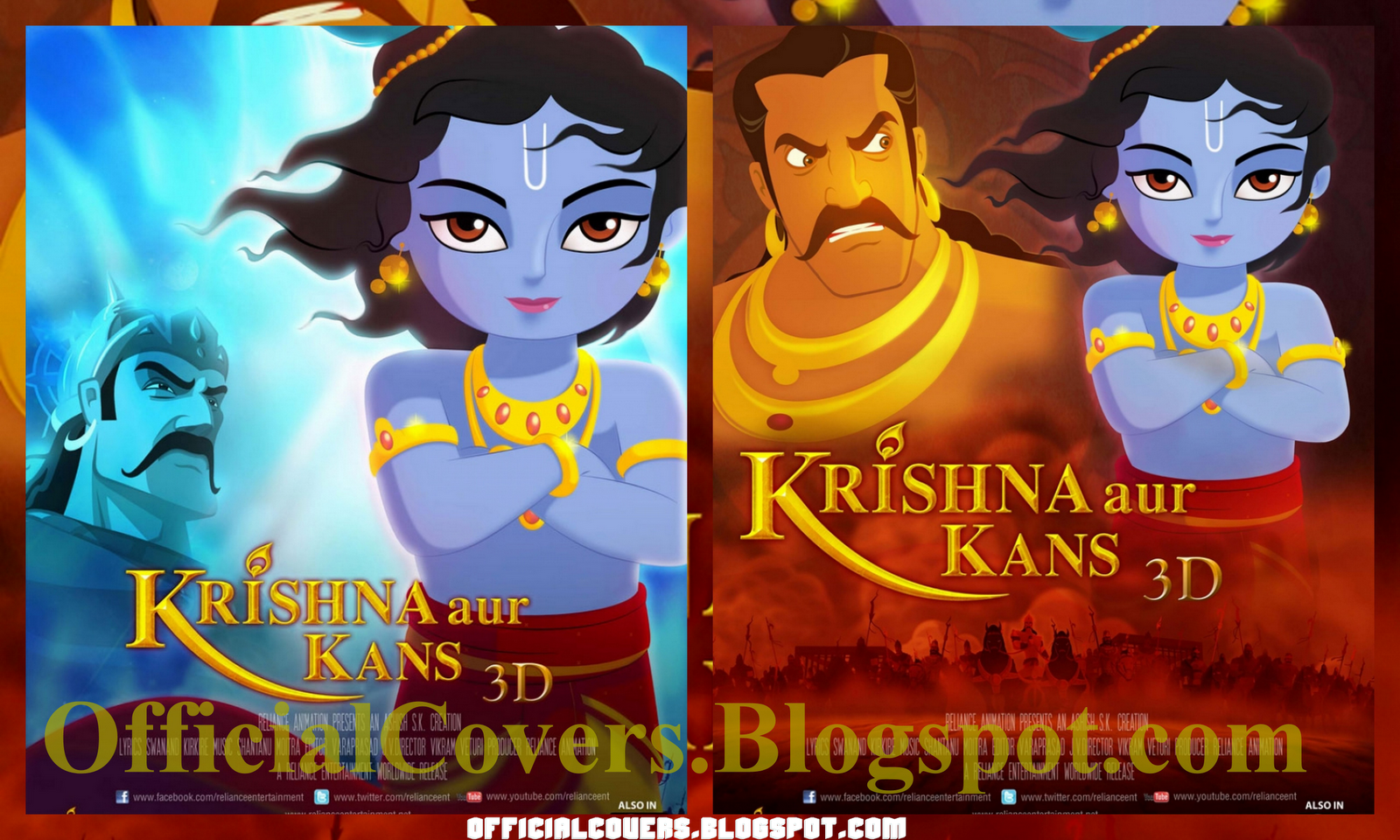 Latest Bluray & HD Covers: Krishna aur Kans 3D Bollywood Movie Official ...