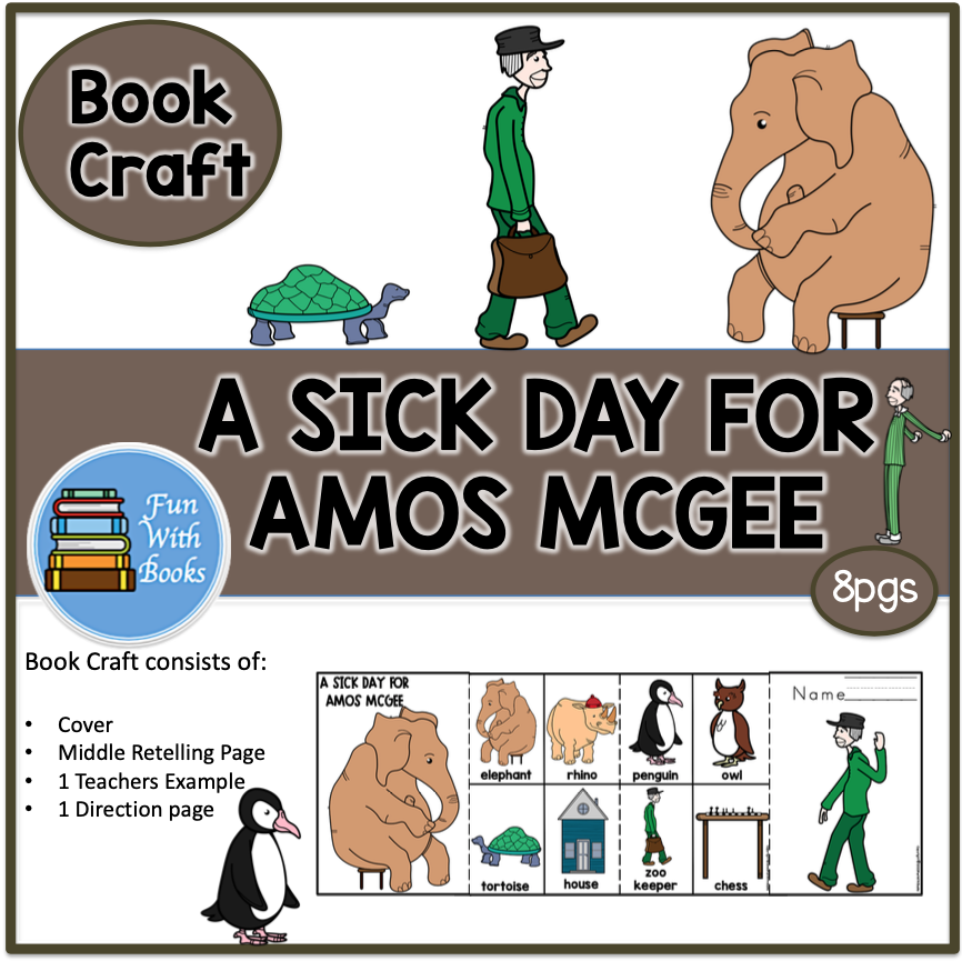 A SICK DAY FOR AMOS MCGEE BOOK CRAFT ~ Book Units by Lynn
