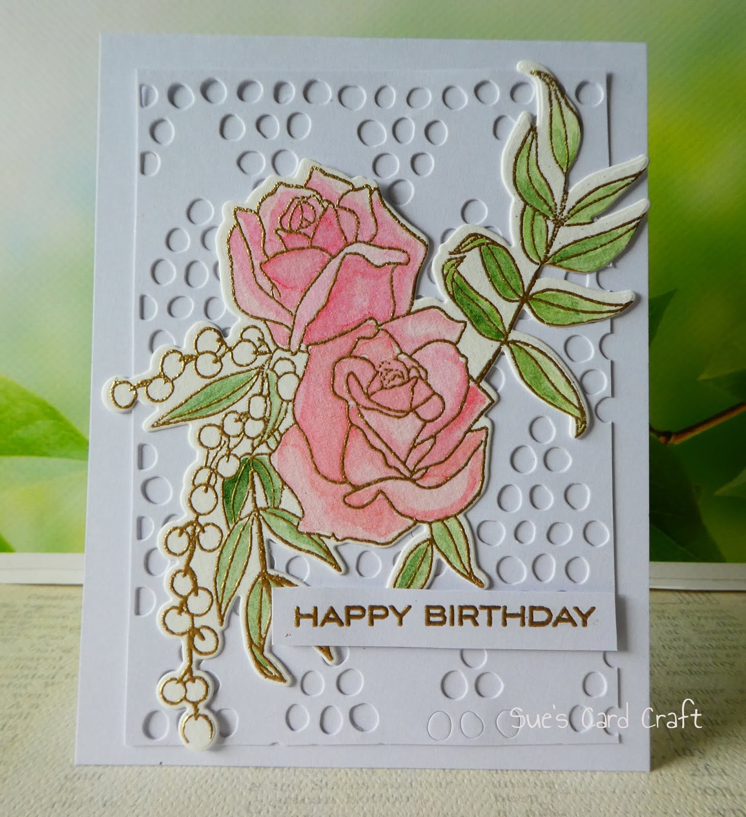 Sue's Card Craft: Pink Roses