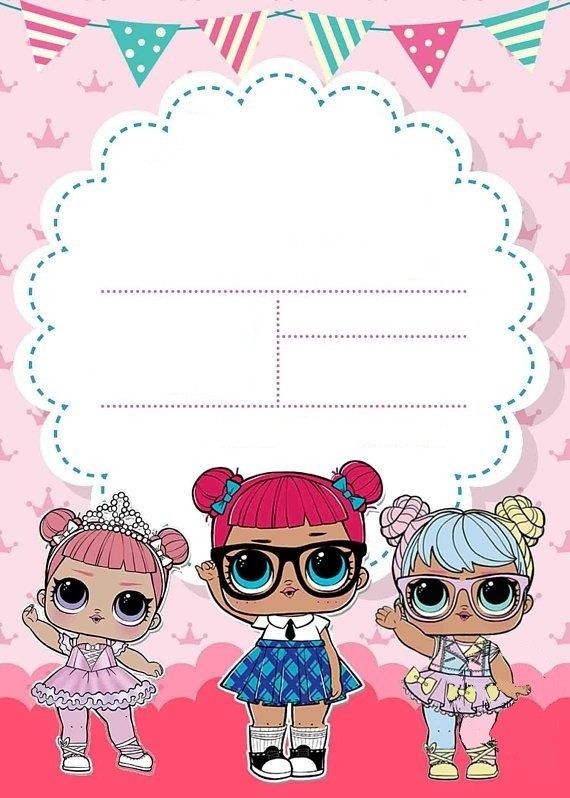 Mamá Decoradora: Plantillas tarjeta de invitación Lol Surprise