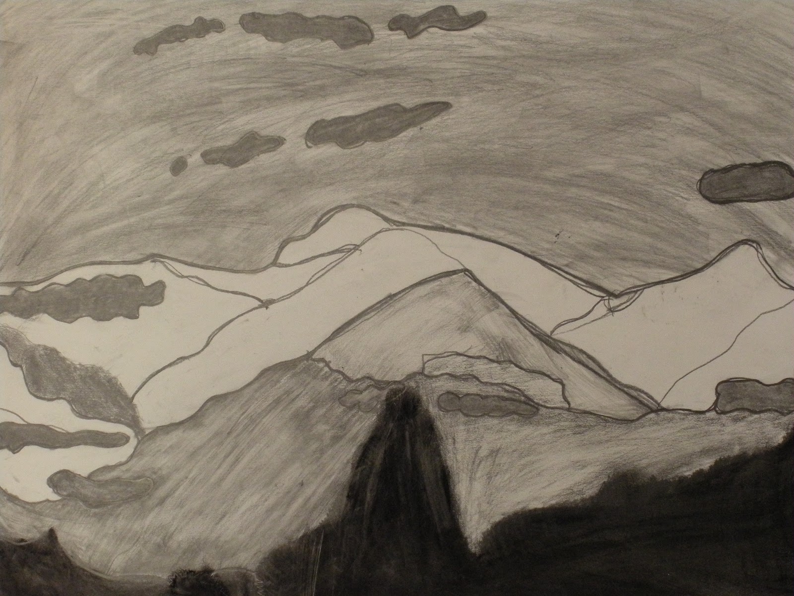 Studio Art with Ms. Hopenwasser: Grade 6: Landscape Drawings with ...