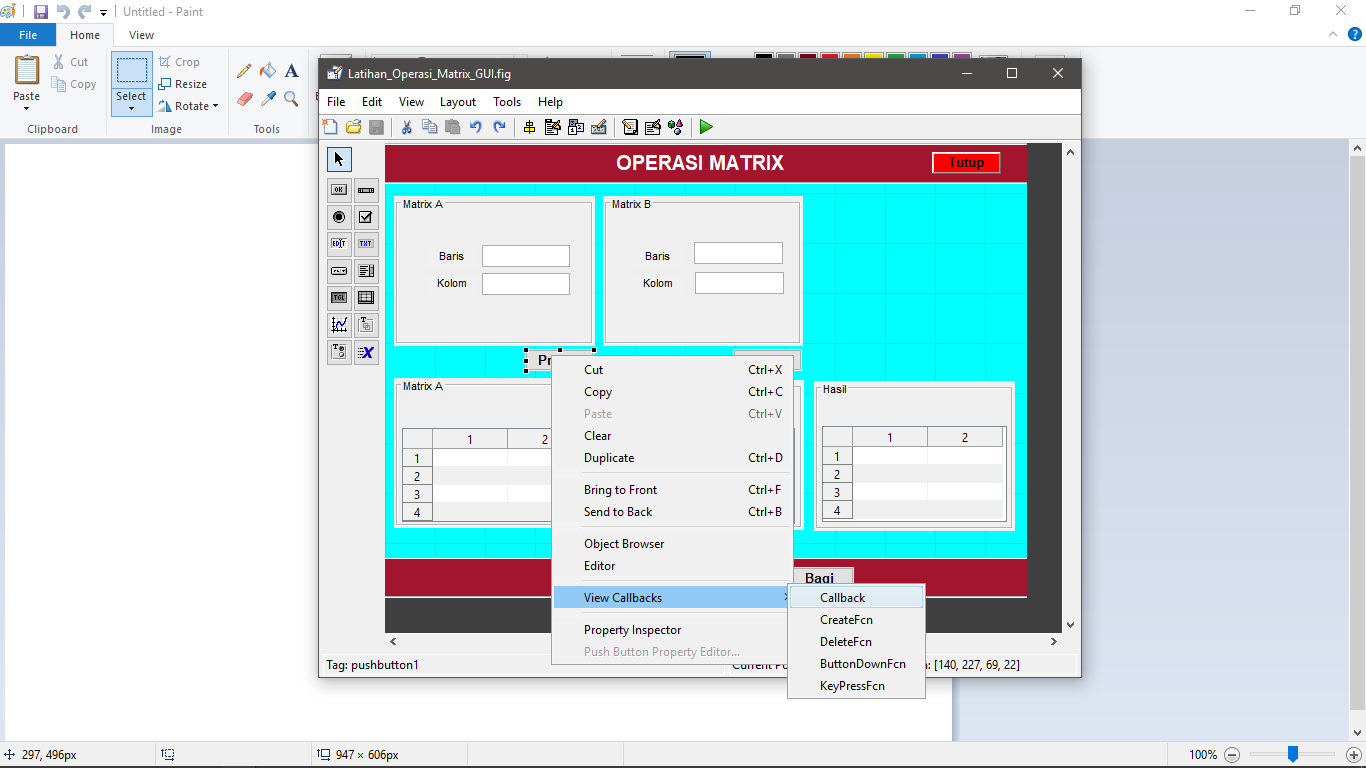 CARA MEMBUAT PROGRAM GUI OPERASI MATRIX DENGAN MATLAB - TutorinAja