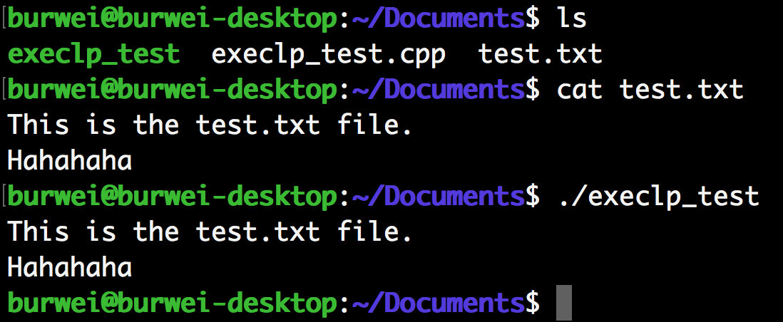 execlp、execvp用法與範例