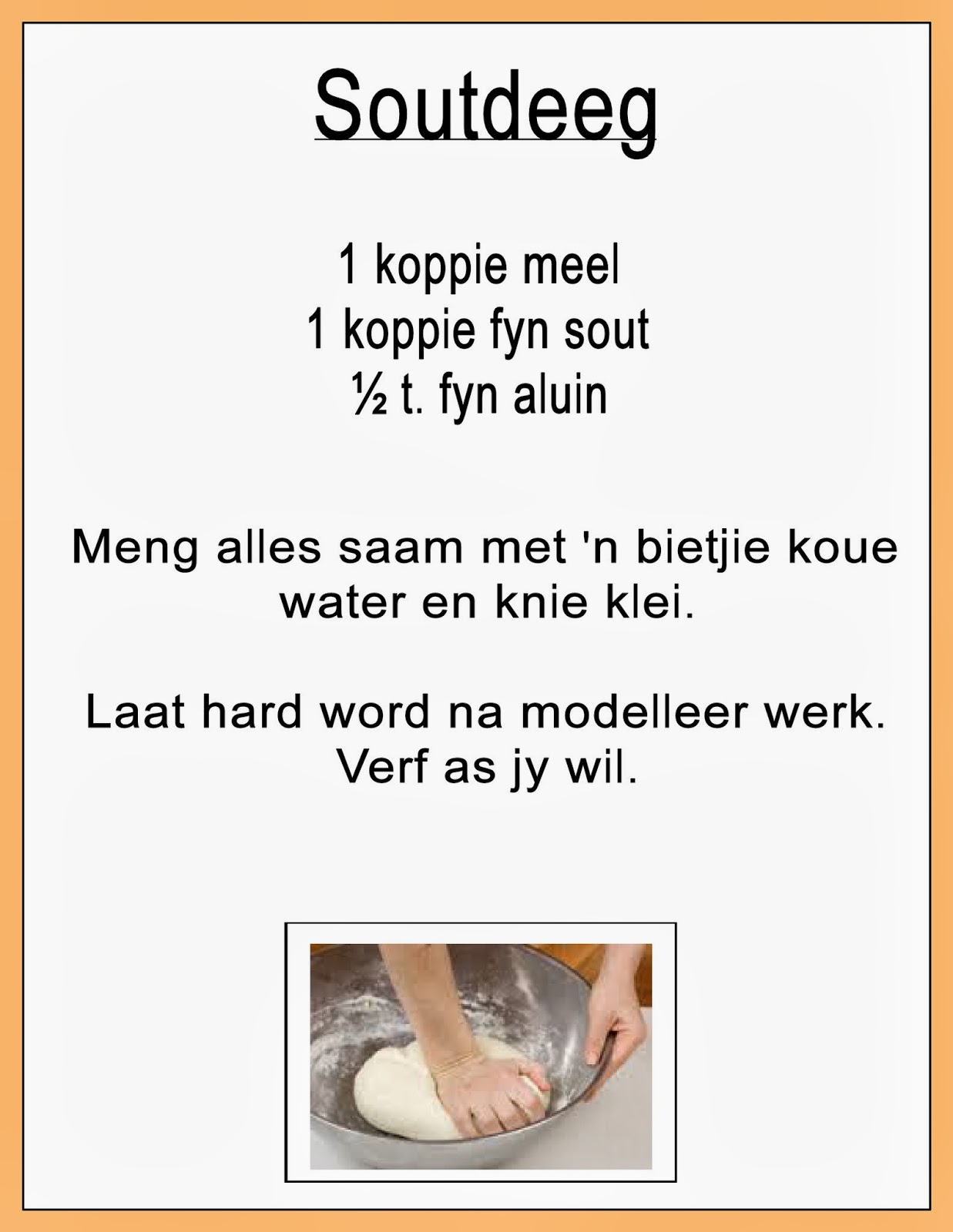 Sondagskool Crafts: Gom, Klei, Gesigverf e.a. Resepte