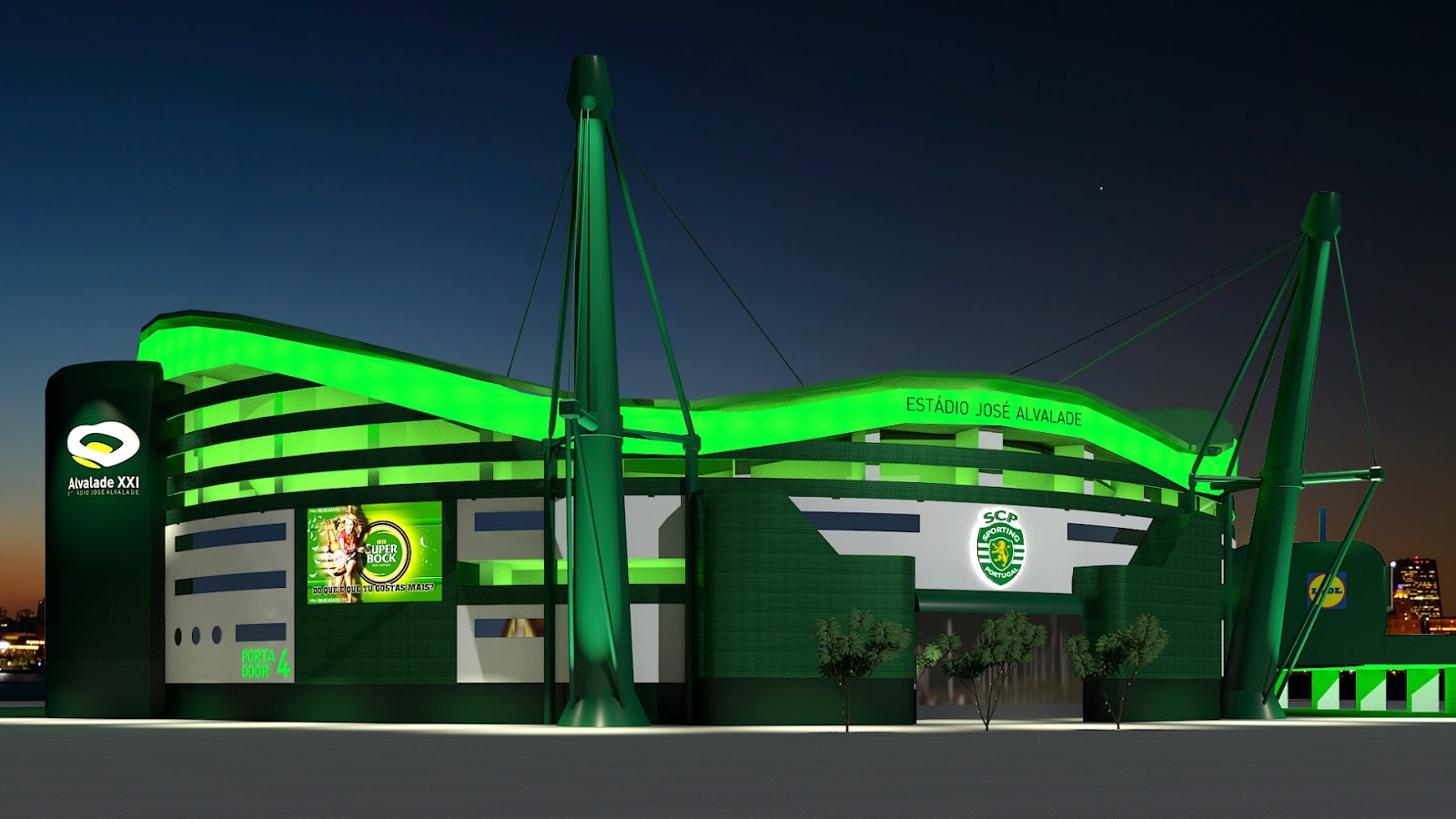 Novo estudo livre para remodelação exterior do Estádio José Alvalade