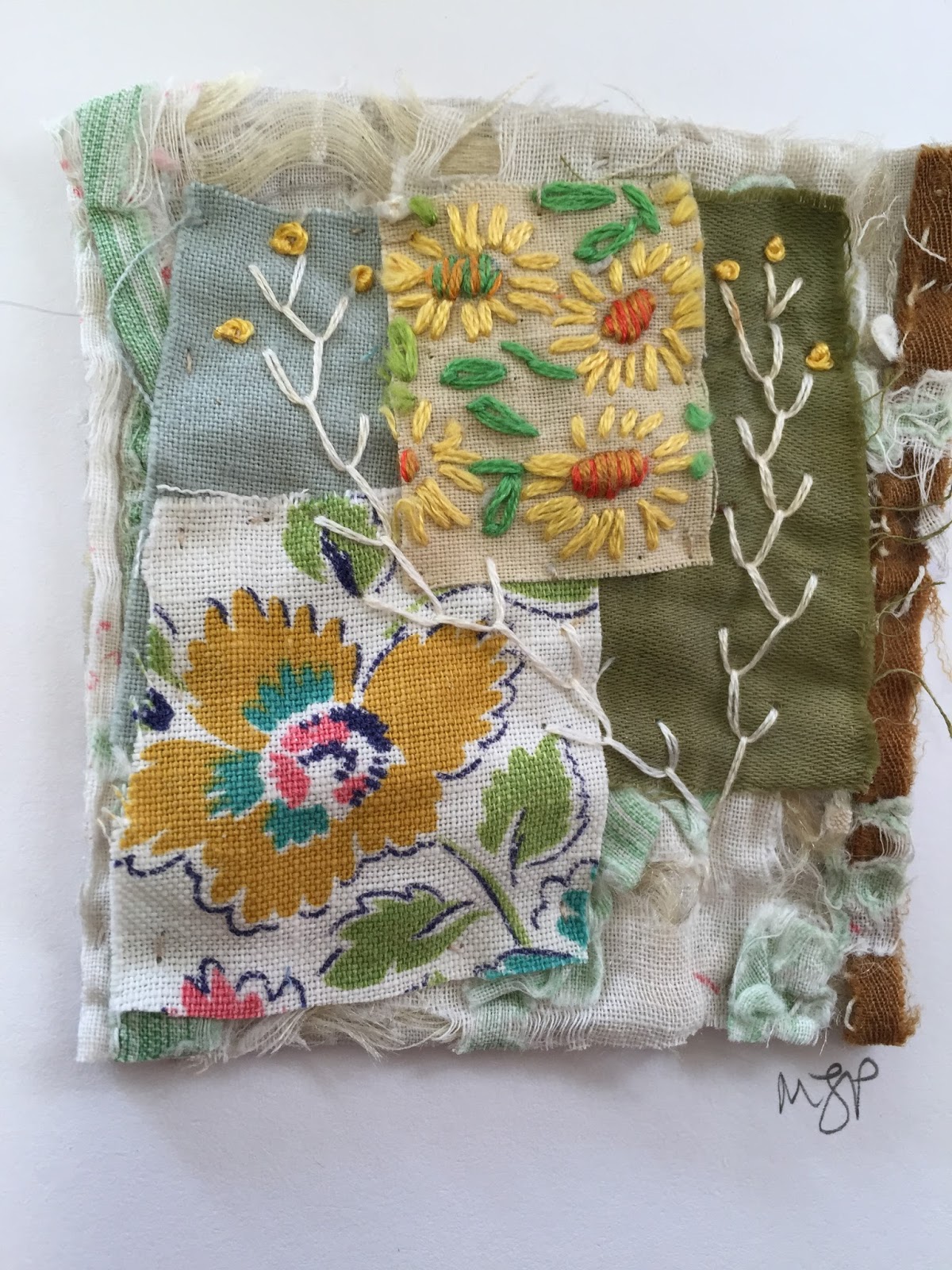 Thread and Thrift: Card Collages
