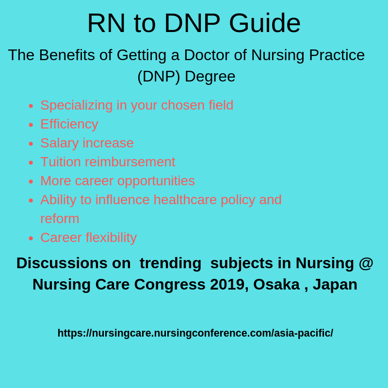 28th World Congress on Nursing Care: RN to DNP Guide - The Benefits of ...