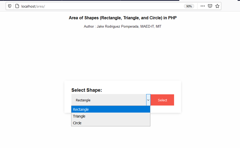 Free Programming Source Codes And Computer Programming Tutorials Area Of Shapes Rectangle