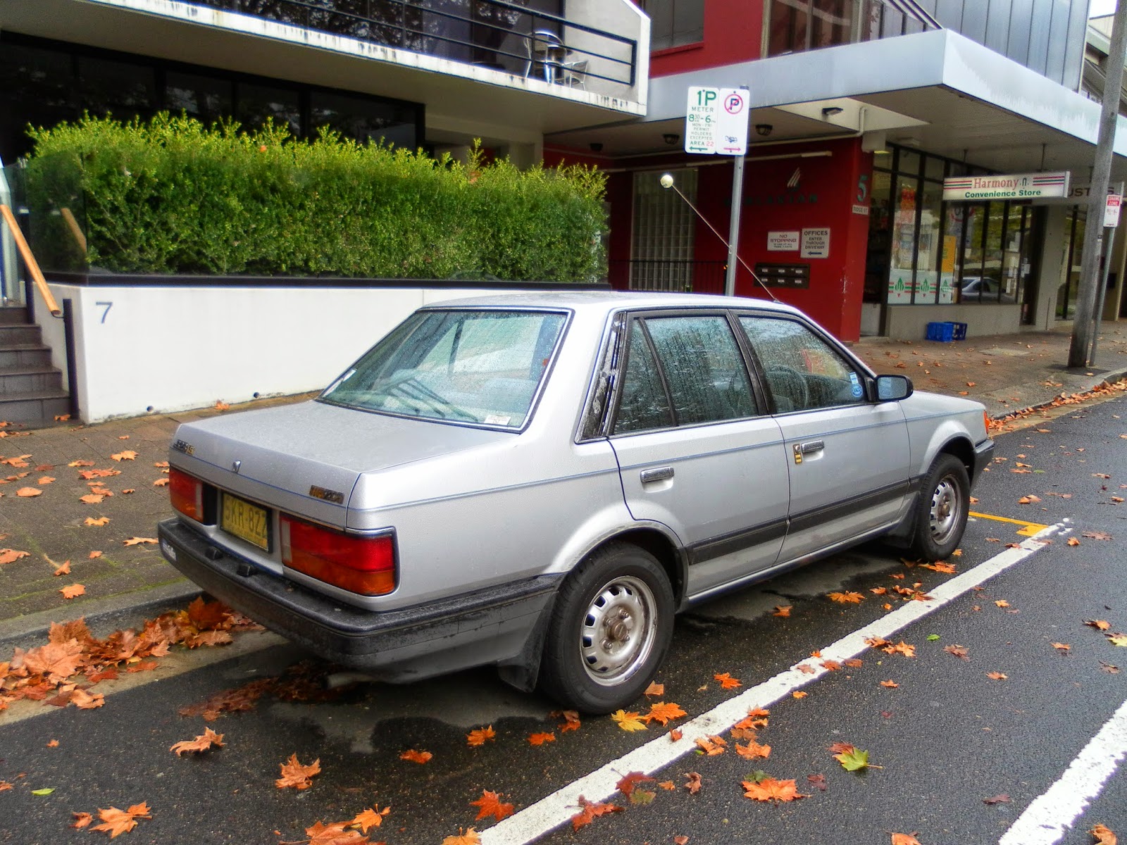 Aussie Old Parked Cars: 1985 Mazda BF 323 1.6 Sedan