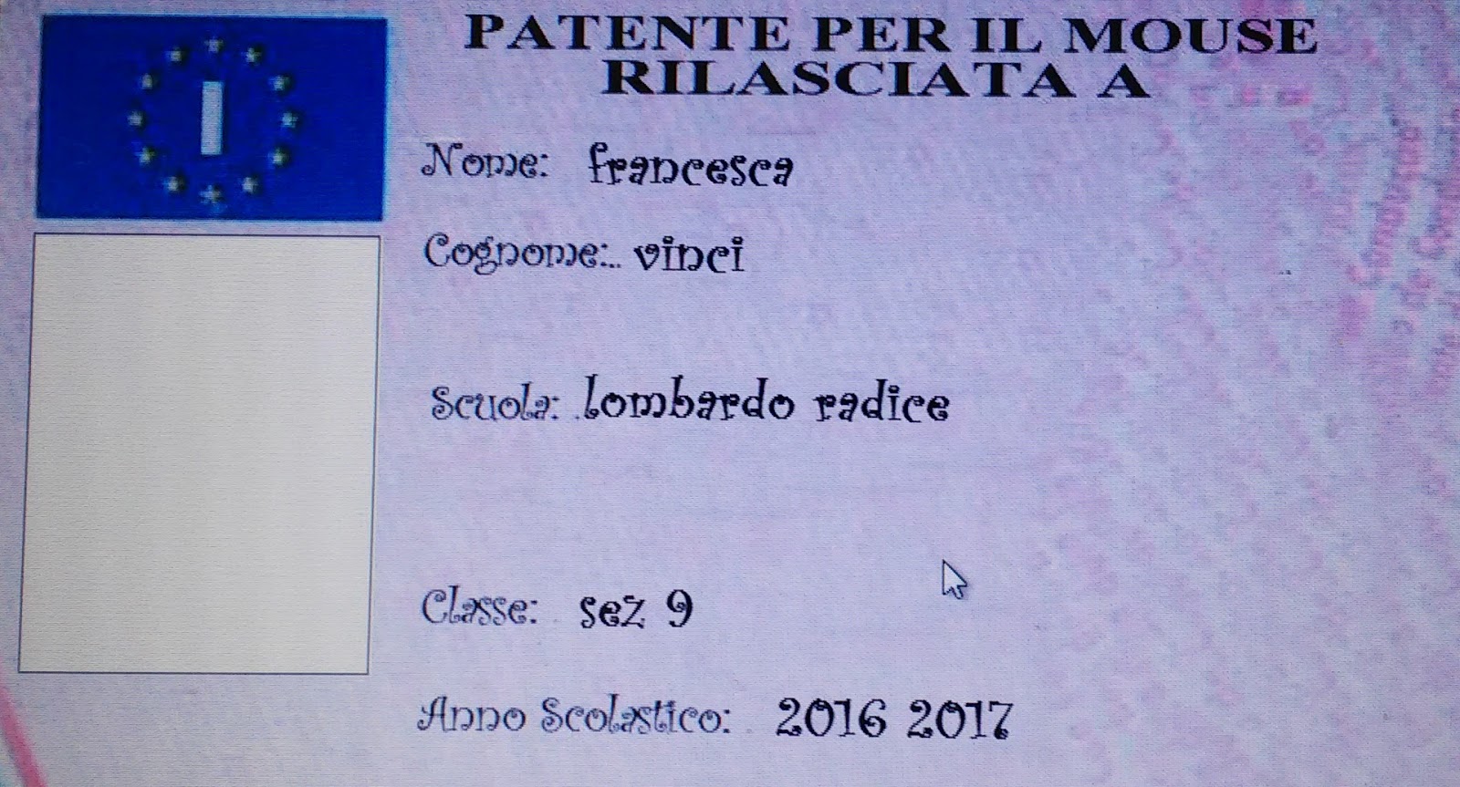 Digit@giocando: Patente del mouse