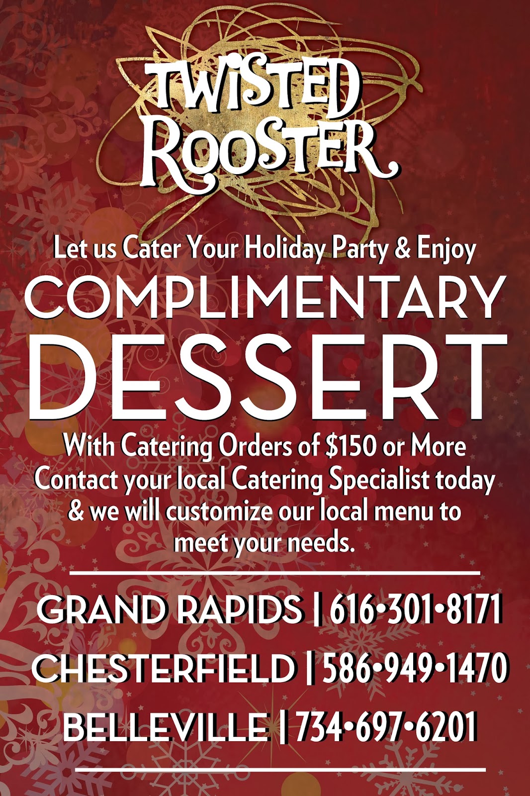 Twisted Rooster: Holiday Catering at Twisted Rooster!
