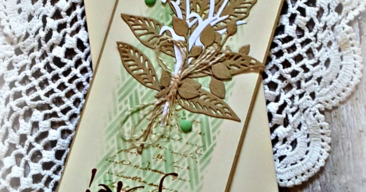 Creation with love: A long and skinny floral card