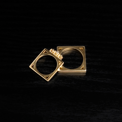 Gangsta Bride: Bling Bling: Square Wedding Rings