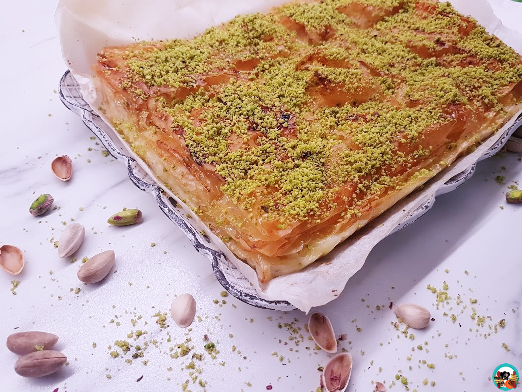 Pastel árabe de queso y pistachos - ¡Huele Bien!