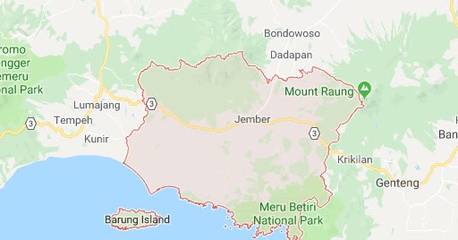 Peta Kota Kabupaten Jember Jawa Timur HD (Google Maps) - SEJARAH