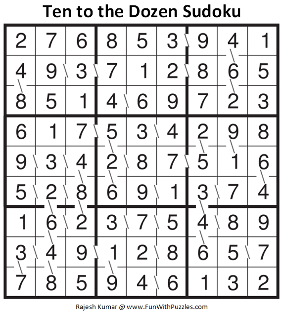 Ten to the Dozen Sudoku Puzzles (FWS #343, #344)