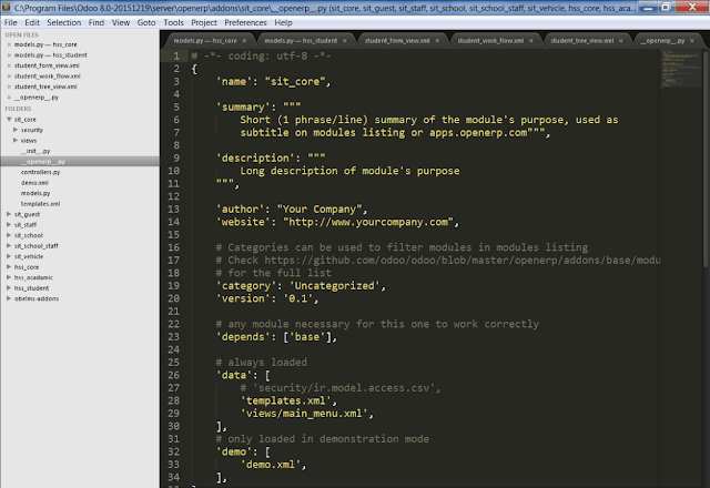 Odoo Module Structure [Terminology]