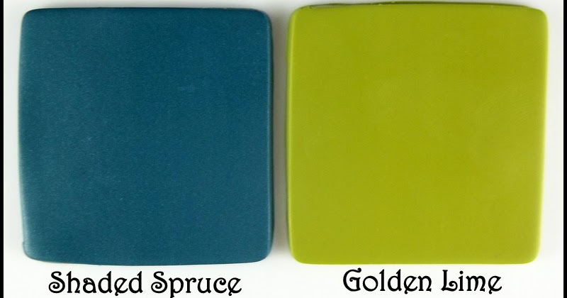 2 Good Claymates: Pantone Fall 2017 Colors Shaded Spruce and Golden Lime
