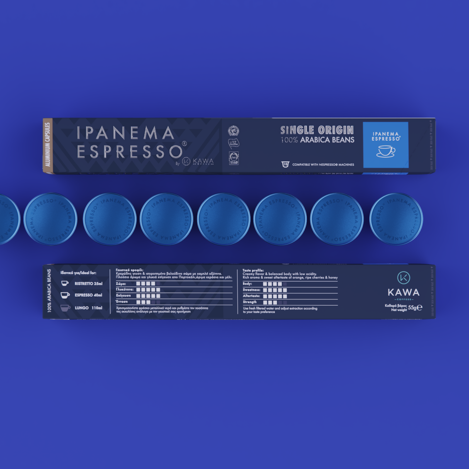 Ipanema Espresso Single Origin Capsules | Kawa Coffees – Packaging Of The World