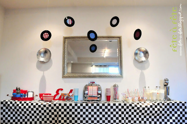 Fête à Fête: Gabriel's 4th birthday party - Soda Shop & Diner fun!