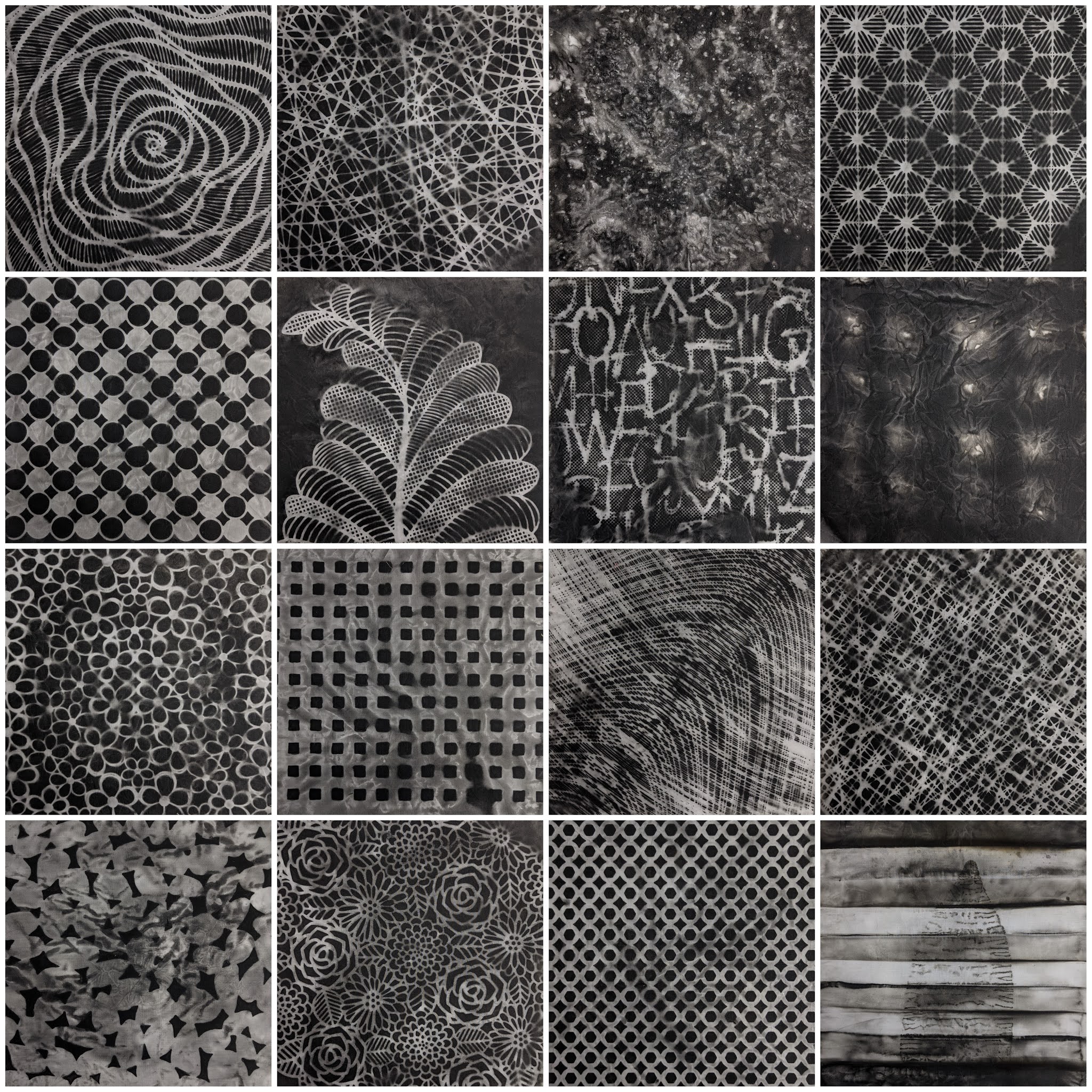 100 Days of Mark Making on Fabric: Week 1