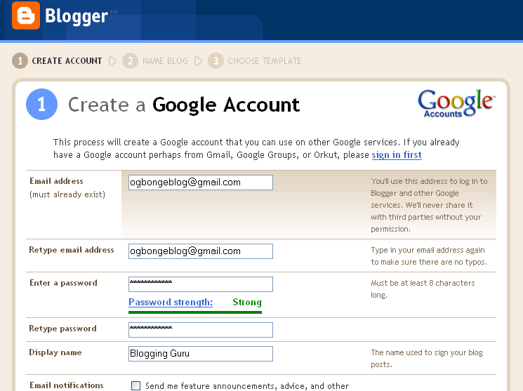 How To Create a blogspot.com blog FREE - OgbongeBlog