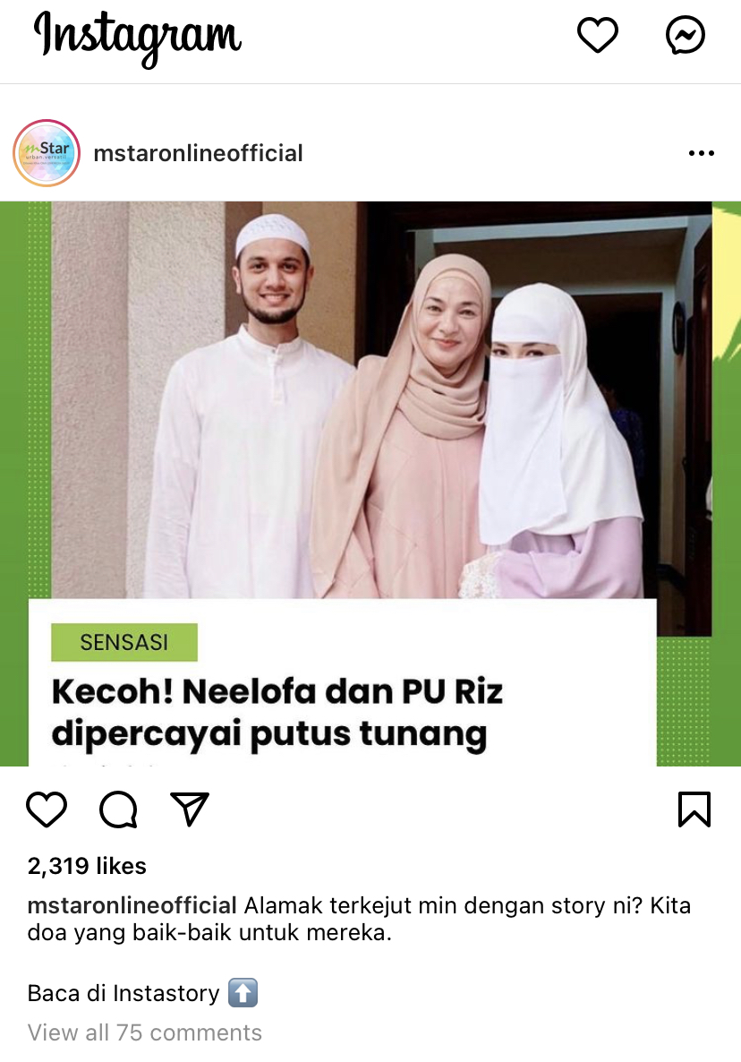 Neelofa & PU Riz Putus Tunang??
