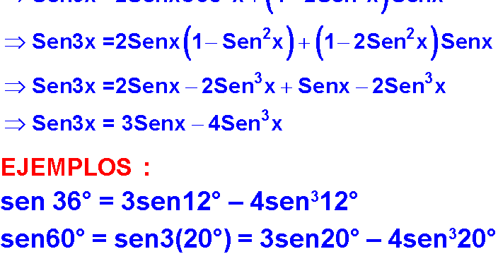 IDENTIDADES DEL ANGULO TRIPLE EJERCICIOS RESUELTOS DE TRIGONOMETRIA PDF