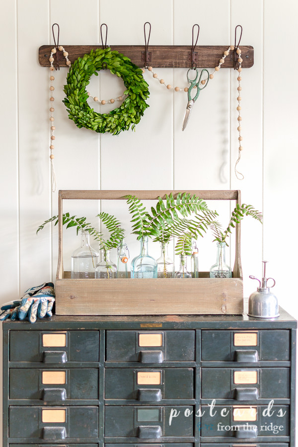 Ideas for using toolboxes in your decor | Postcards from the Ridge