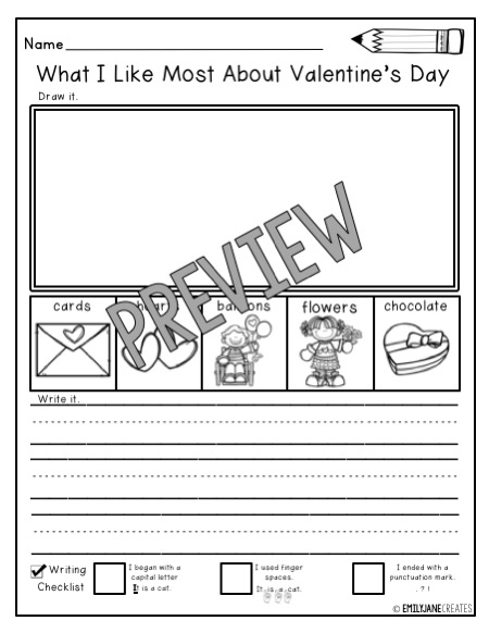 Emily Jane Creates: FEBRUARY NO PREP KINDERGARTEN PACKET-OVER 100 PAGES!