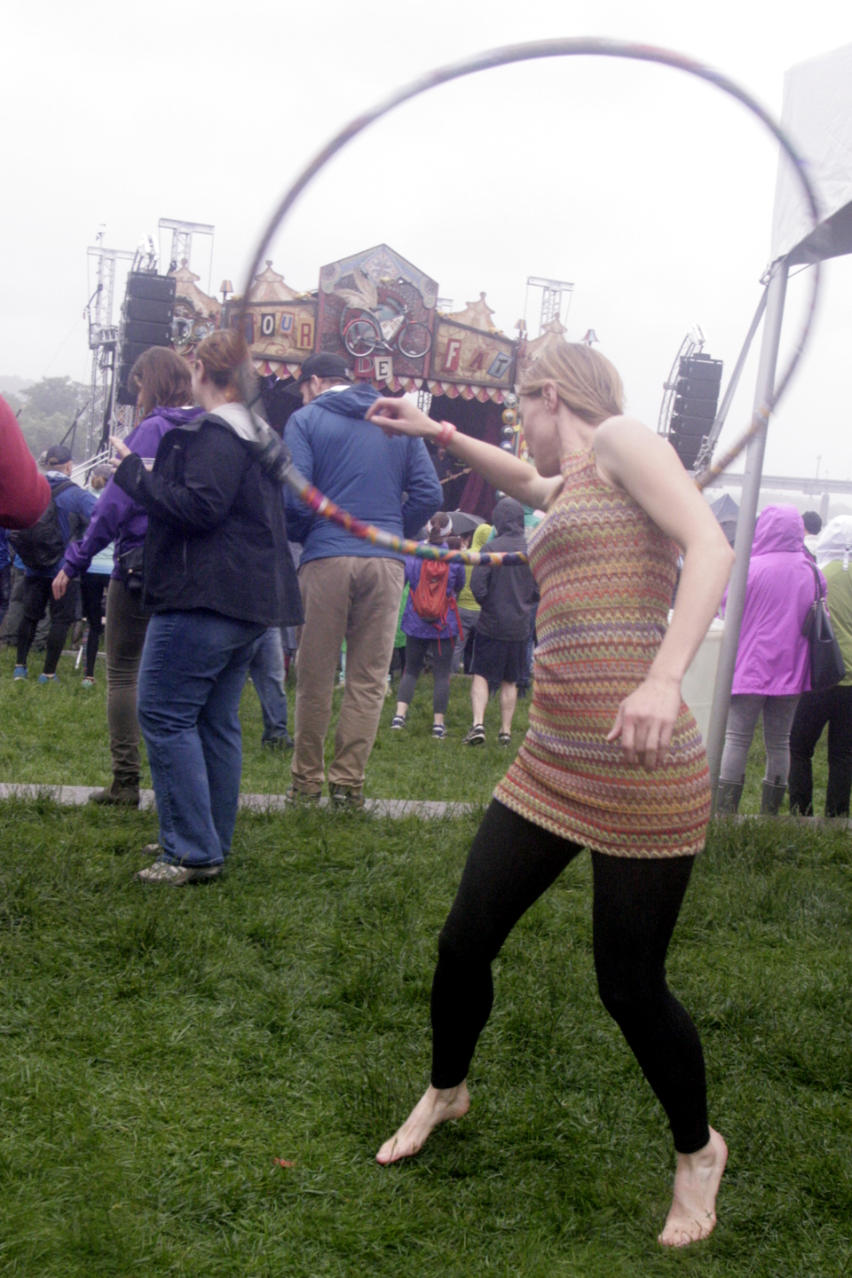 Hula Hoops at the Tour de Fat... what is it about hippies and hula ...