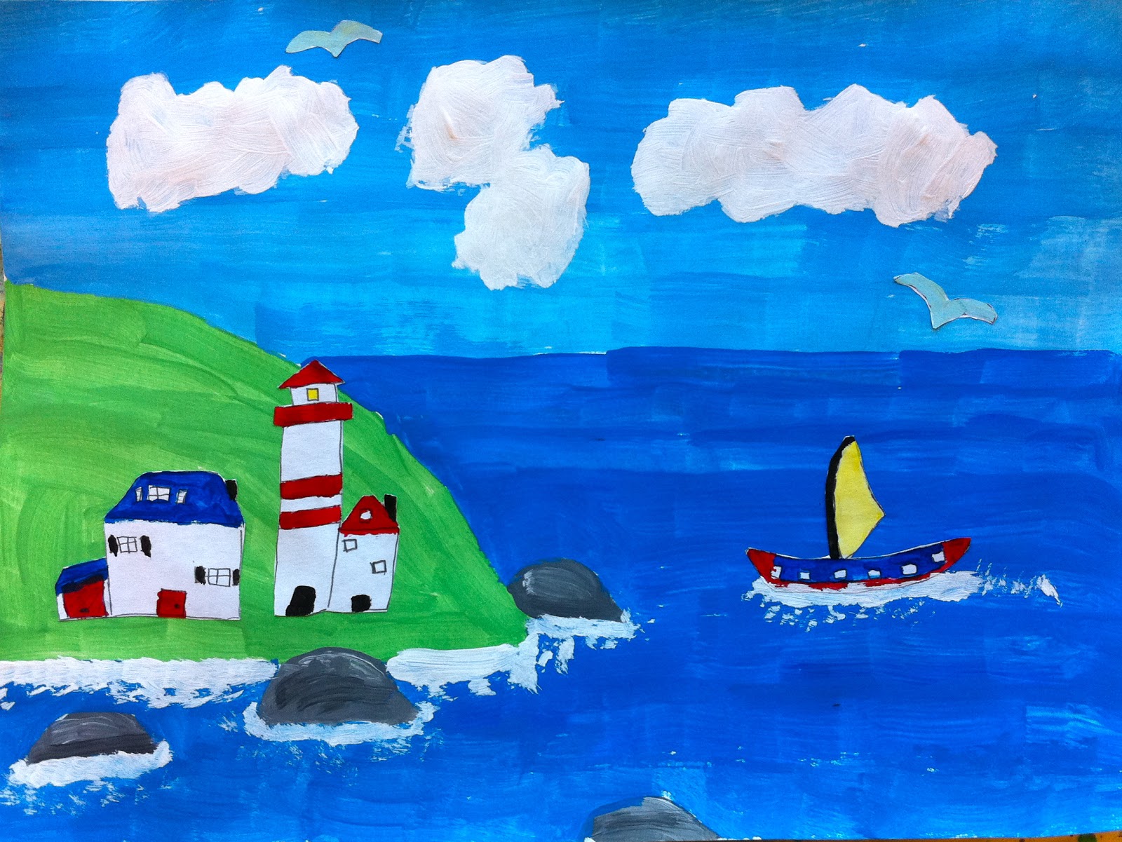 Expression of Imagination: Maud Lewis Inspired Folk Art by Grade 6