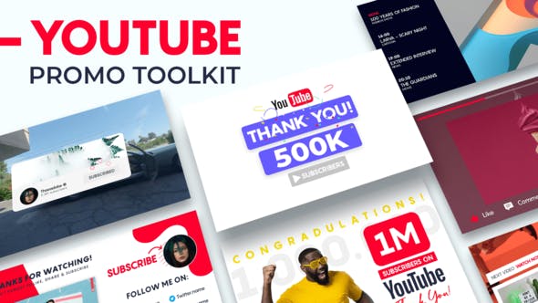 50+ Video Elements YouTube - After Effects Template