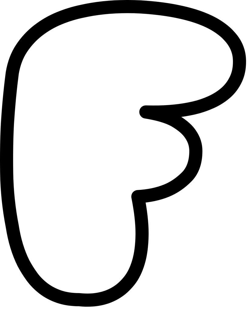 Printable Bubble Letters F - Birthday Letter