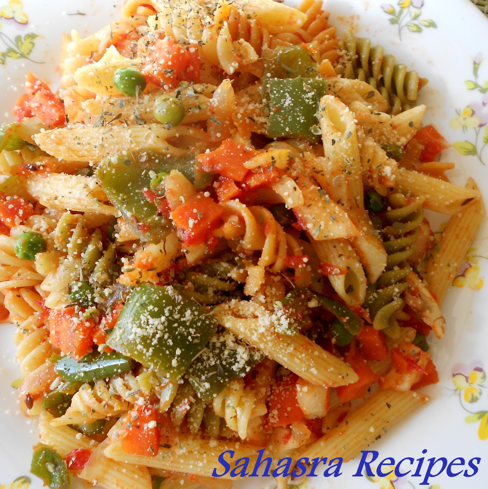 Sahasra Recipes: Vegetable Pasta