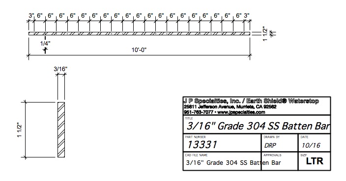 Waterstop King: We Manufacture Stainless Steel Batten Bar