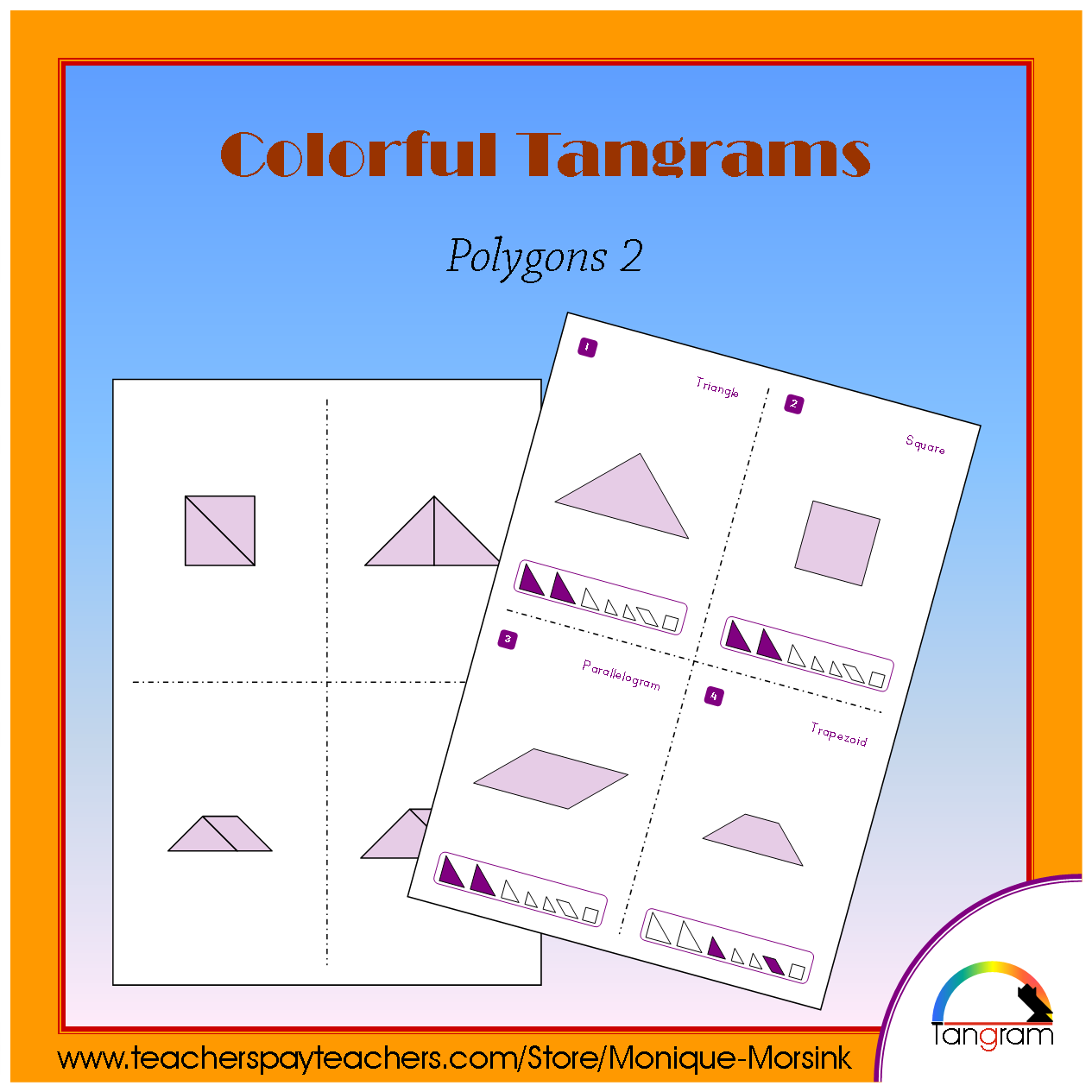 Colorful Tangrams: Christmas / Nativity Scene - Tangram Patterns