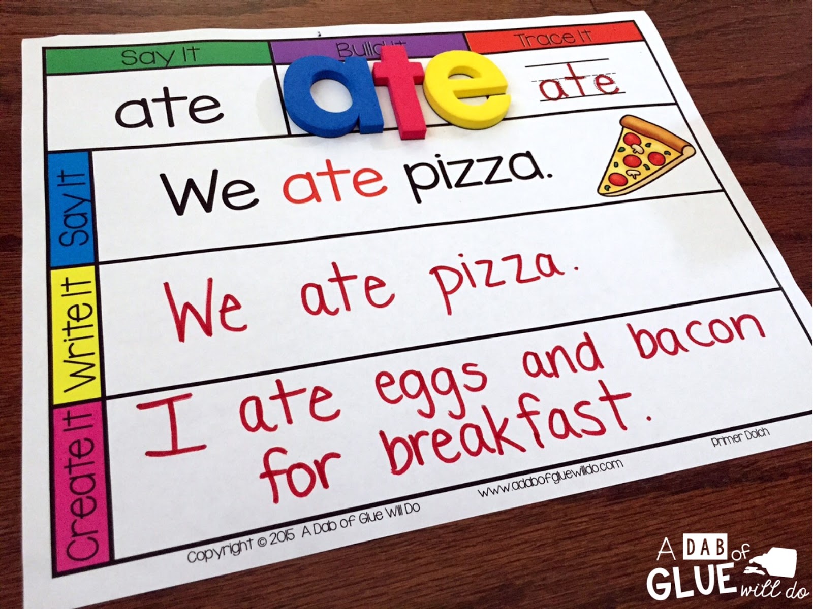 A Dab of Glue Will Do: Winner Wednesday: Popcorn Words Bundle: Dolch Primer