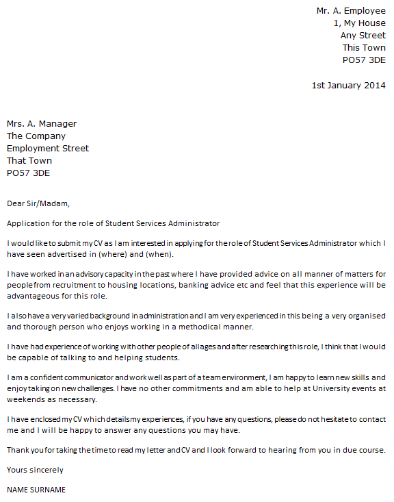 Cover Letter For Student Support Officer Sample Letter Cover Letter For Student Support Officer Sample Letter